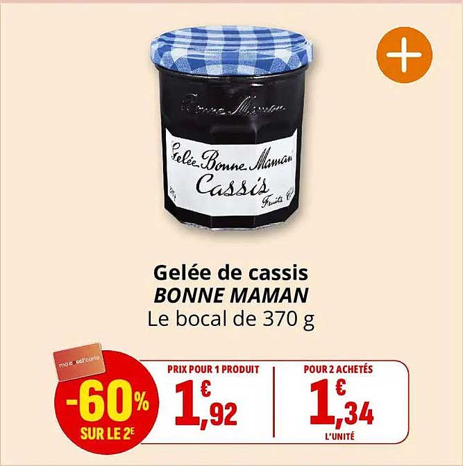 Promo Gelée Cassis Bonne Maman chez G20 - 123Catalogue.fr