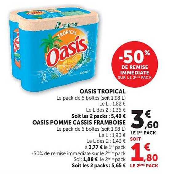 Promo Oasis Tropical chez Lidl - 123Catalogue.fr