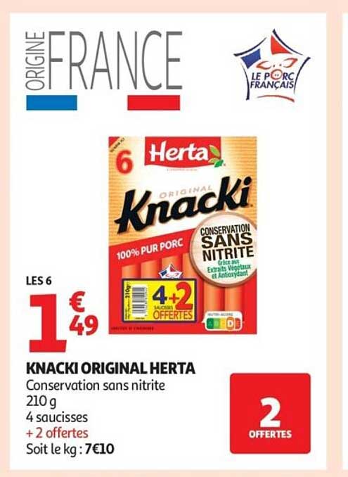 Promo Knacki Original Herta chez Auchan - 123Catalogue.fr