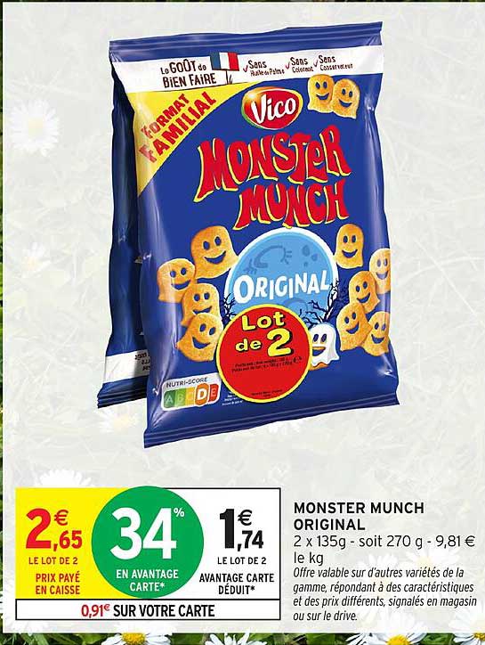 Promo Monster Munch Original chez Intermarché - 123Catalogue.fr