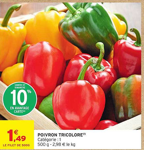 Promo Poivron Tricolore(1) chez Intermarché - 123Catalogue.fr