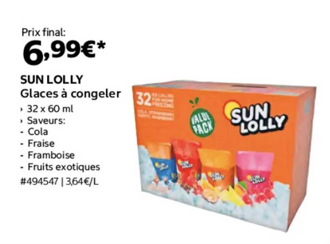 Promo Sun Lolly Glaces À Congeler chez Costco - 123Catalogue.fr