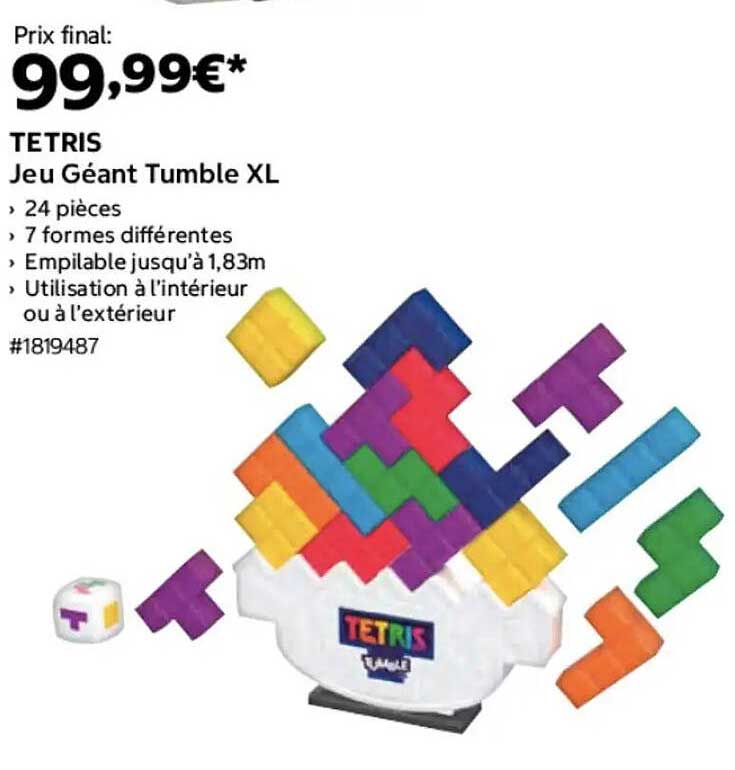 Promo Tetris Jeu Géant Tumble Xl chez Costco - 123Catalogue.fr