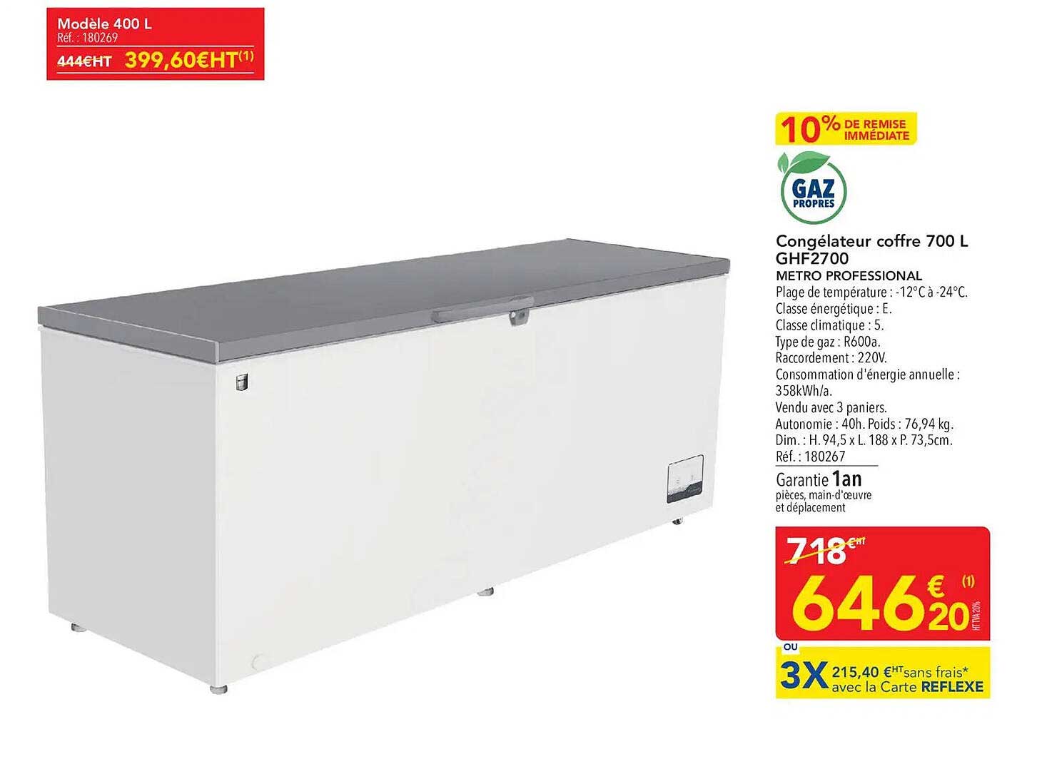 Promo Congélateur Coffre chez Carrefour - 123Catalogue.fr