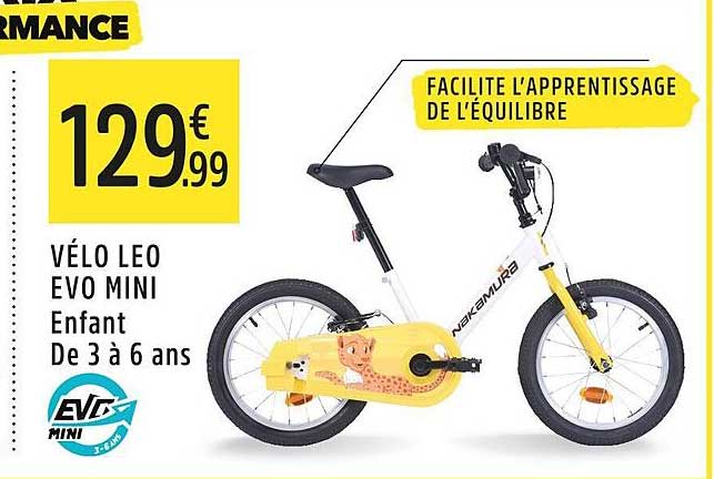 Promo Vélo Leo Evo Mini Enfant De 3 À 6 Ans chez Intersport ...