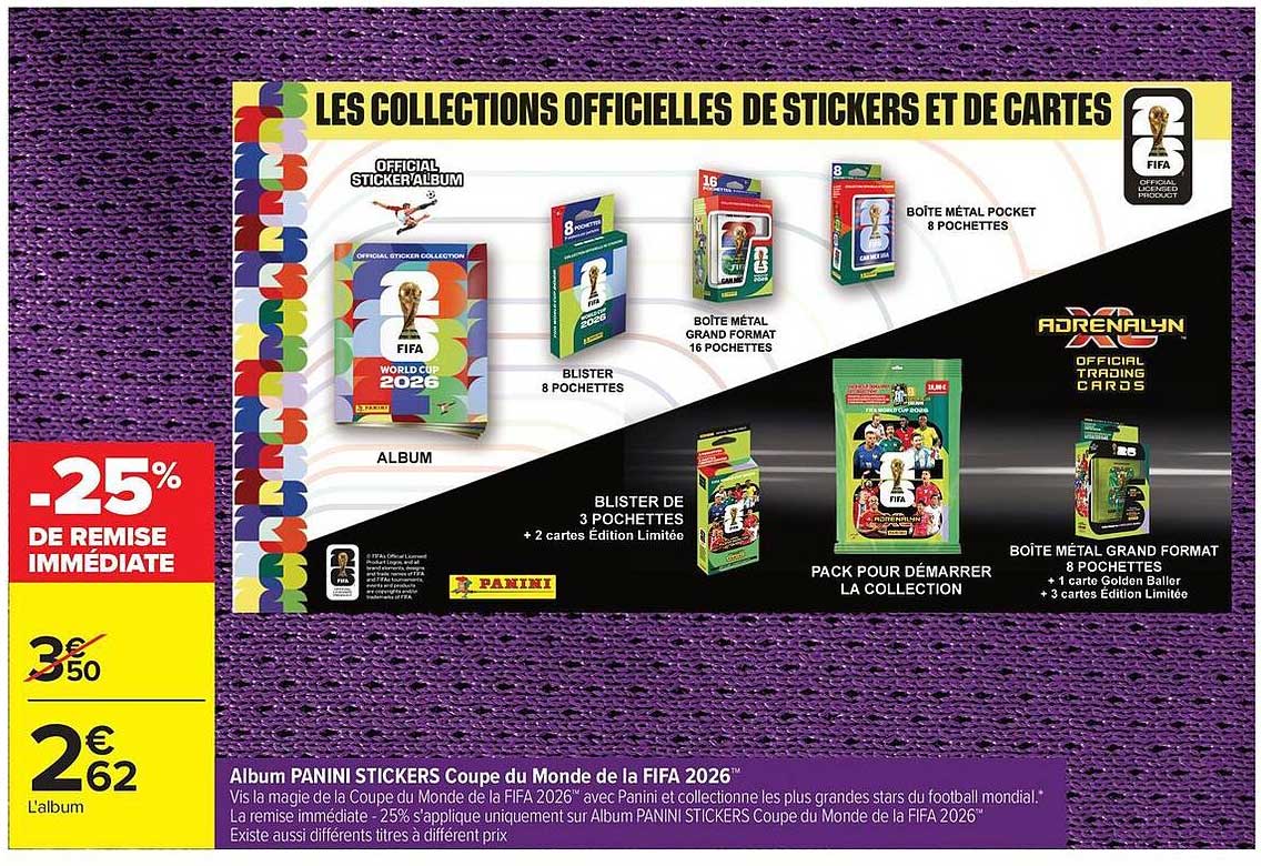 Promo La Collection Officielle De Stickers Coupe Du Monde De La Fifa 26 ...
