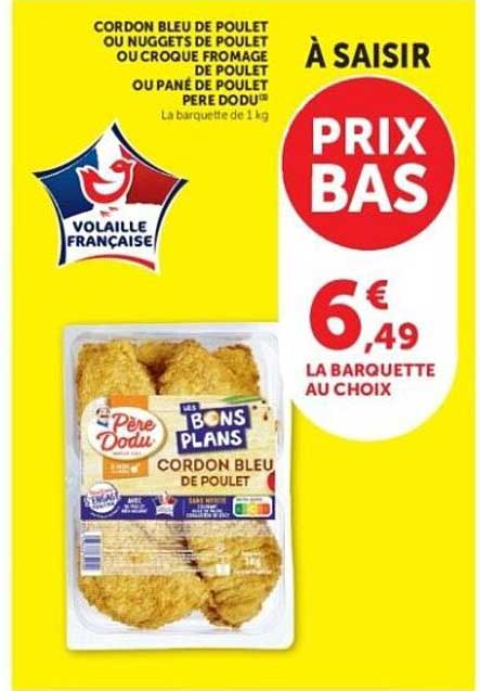 Promo Pané De Poulet Spécial Burger Chapelure Corn Flakes X2 Père Dodu ...