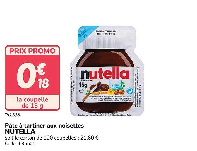 Promo Pâte À Tartiner Aux Noisettes “Eco+” chez E.Leclerc - 123Catalogue.fr
