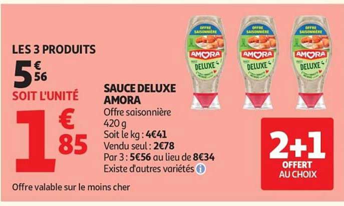 Promo Sauce Deluxe Amora chez Auchan - 123Catalogue.fr