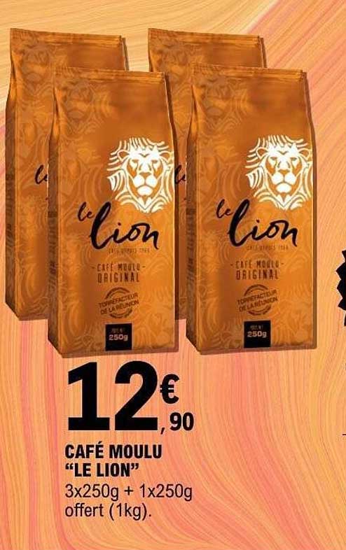 Promo Café Moulu “Le Lion” chez E.Leclerc - 123Catalogue.fr