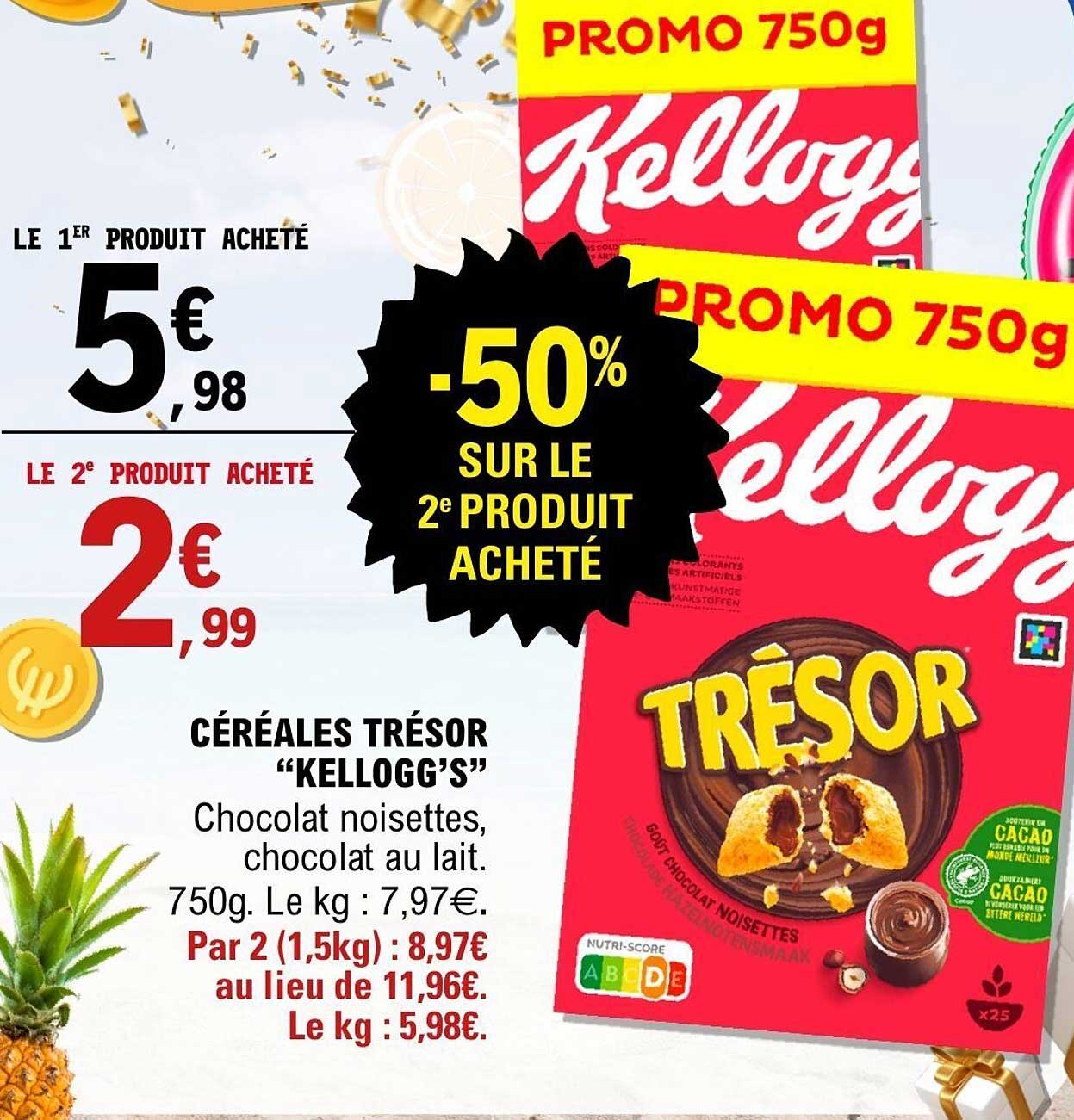 Promo Céréales Trésor “Kellogg’s” chez E.Leclerc - 123Catalogue.fr