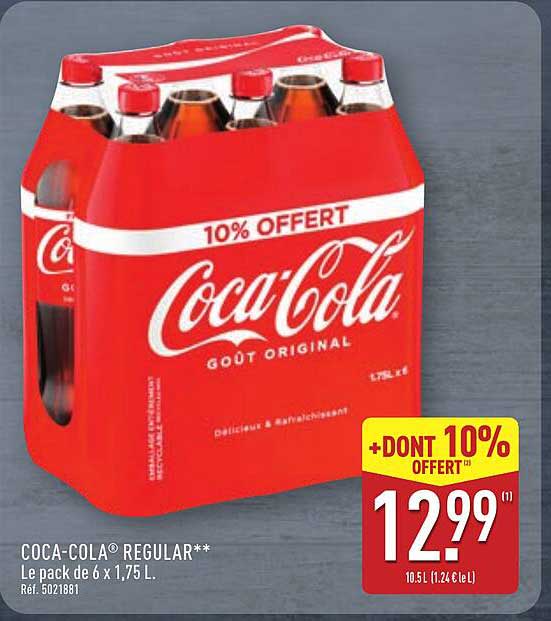 Promo Coca-Cola® Regular** Le Pack De 6 X 1,75 L. chez ALDI ...