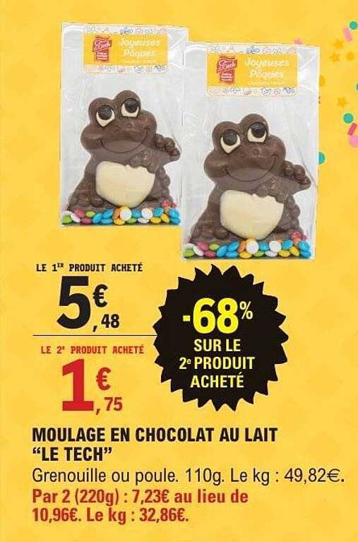 Promo Moulage En Chocolat Au Lait "Le Tech" chez E.Leclerc ...