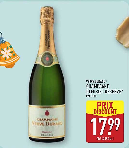 Champagne Veuve Durand Demi Sec