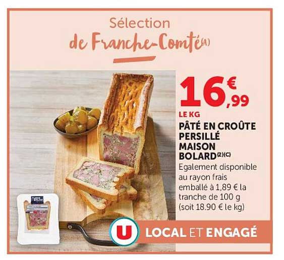 Promo Sélection De Franche-Comté - Pâté En Croûte Persillé Maison ...