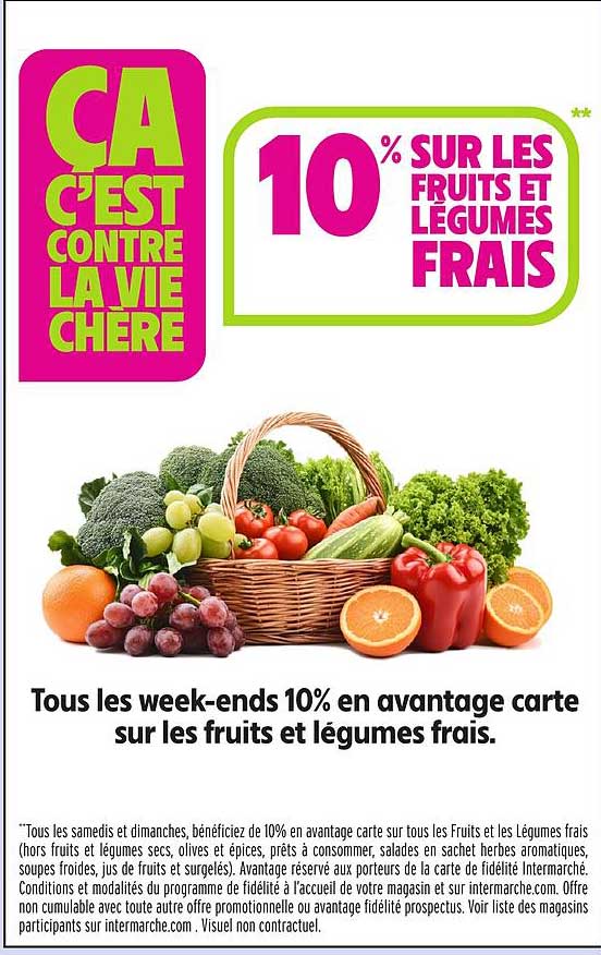 Promo 10% Sur Les Fruits Et Légumes Frais chez Intermarché Hyper ...