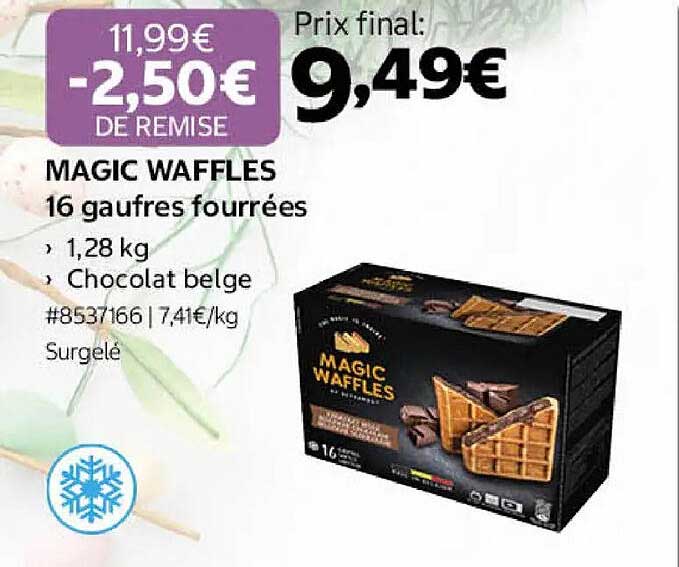 Promo Magic Waffles 16 Gaufres Fourrées chez Costco - 123Catalogue.fr