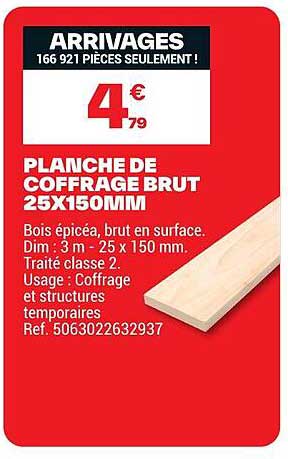 Planche Coffrage Brico Depot