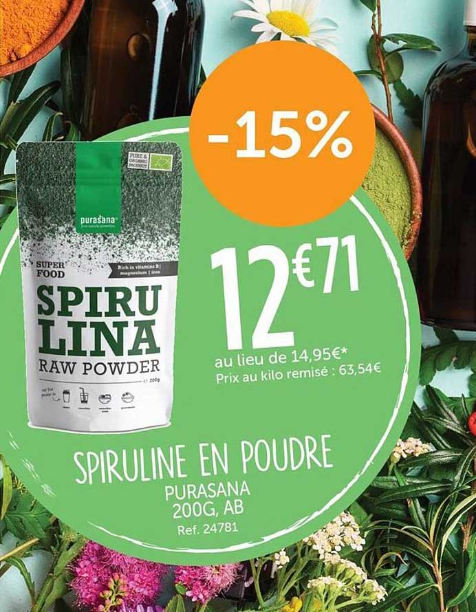 Promo Spiruline En Poudre chez L'Eau Vive - 123Catalogue.fr