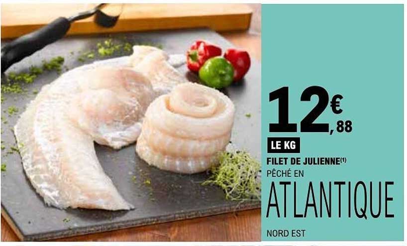 Promo Filet De Julienne(1) Pêché En Atlantique chez E.Leclerc ...