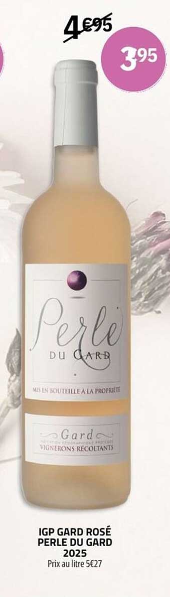 Promo Igp Gard Rosé Perle Du Gard 2025 chez E.Leclerc - 123Catalogue.fr