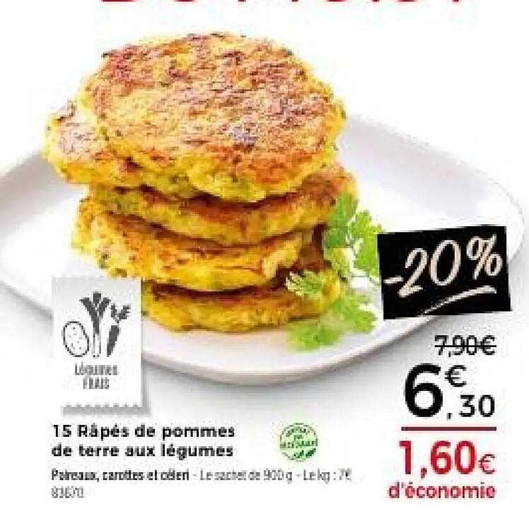 Promo 15 Râpés De Pommes De Terre Aux Légumes chez Thiriet ...