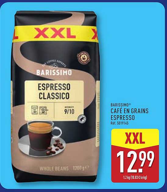 Promo Barissimo® Café En Grains Espresso chez ALDI - 123Catalogue.fr