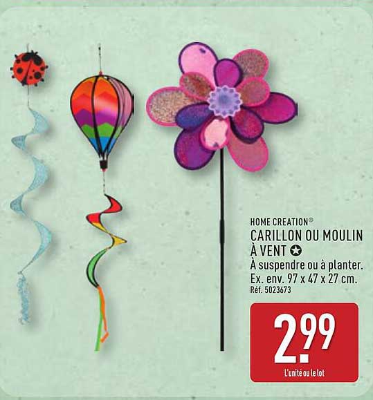 Promo Carillon Ou Moulin À Vent chez ALDI - 123Catalogue.fr