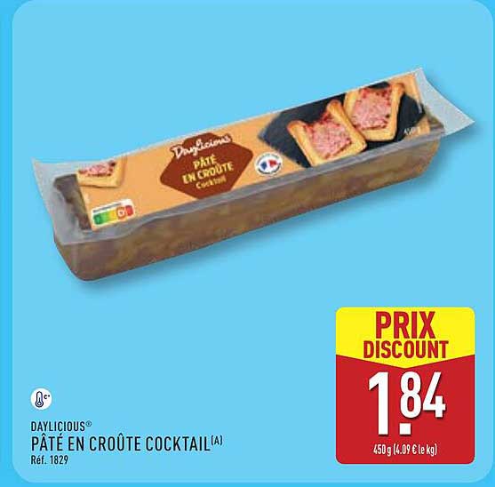 Promo Daylicious® Pâté En Croûte Cocktail(A) chez ALDI - 123Catalogue.fr