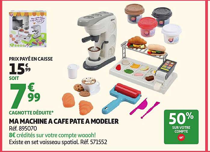 Promo Ma Machine A Cafe Pate A Modeler chez Auchan - 123Catalogue.fr