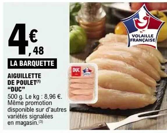 Promo Aiguillette De Poulet "Duc" chez E.Leclerc - 123Catalogue.fr