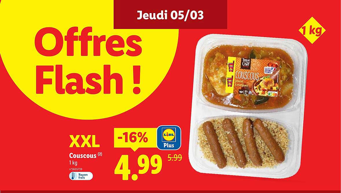 Promo Xxl Couscous chez Lidl - 123Catalogue.fr