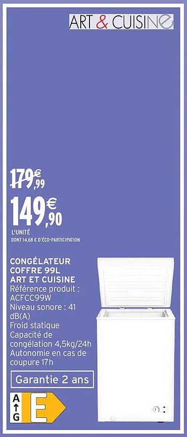 Promo Congélateur Coffre chez Carrefour - 123Catalogue.fr