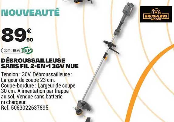 Promo Parkside Performance Débroussailleuse Sans Fil 2 En 1 chez Lidl ...