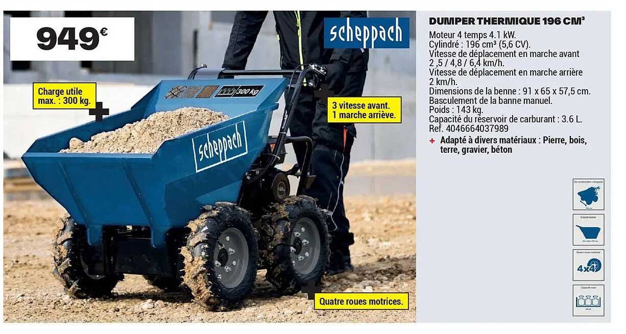 Promo Tondeuse Thermique 51 Cm 196 Cm³ chez Brico Dépôt - 123Catalogue.fr