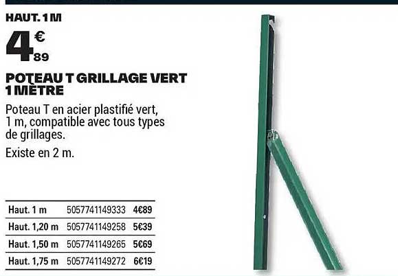 Poteau Grillage Brico Depot