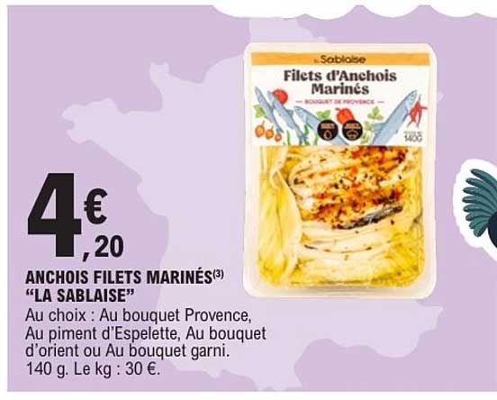 Promo Anchois Filets Marinés Ail & Persil “La Monegasque” chez E ...