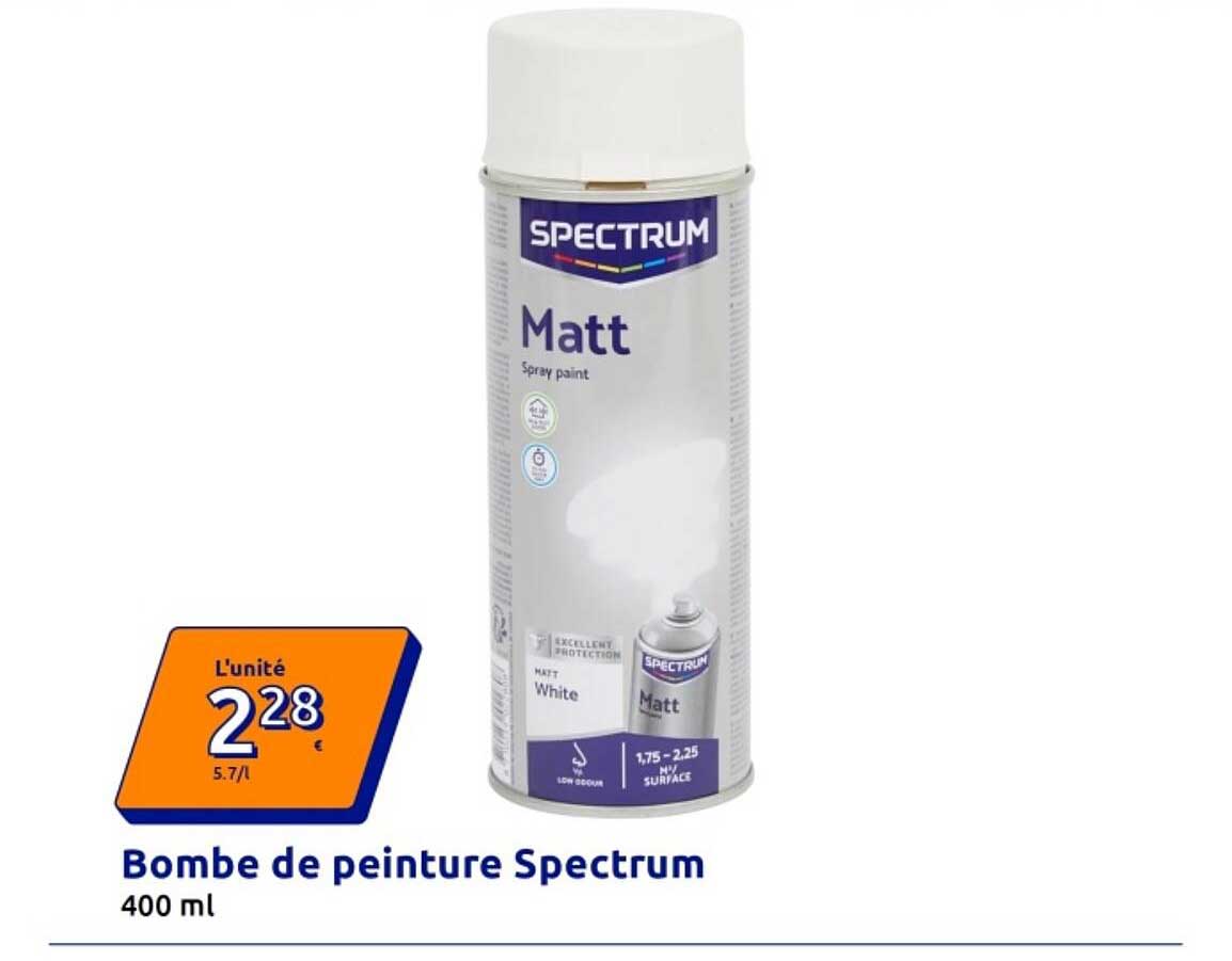 Promo Bombe De Peinture Spectrum 400 Ml chez Action - 123Catalogue.fr