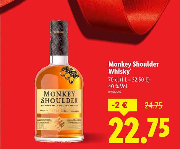 Promo Monkey Shoulder Whisky* chez Lidl - 123Catalogue.fr