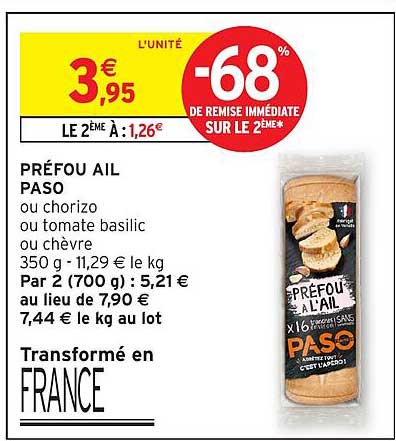 Promo Préfou Ail Paso chez Intermarché Hyper - 123Catalogue.fr