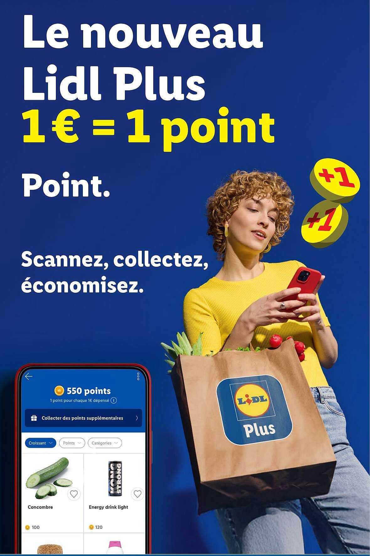 Promo Le Nouveau Lidl Plus 1 € = 1 Point chez Lidl - 123Catalogue.fr