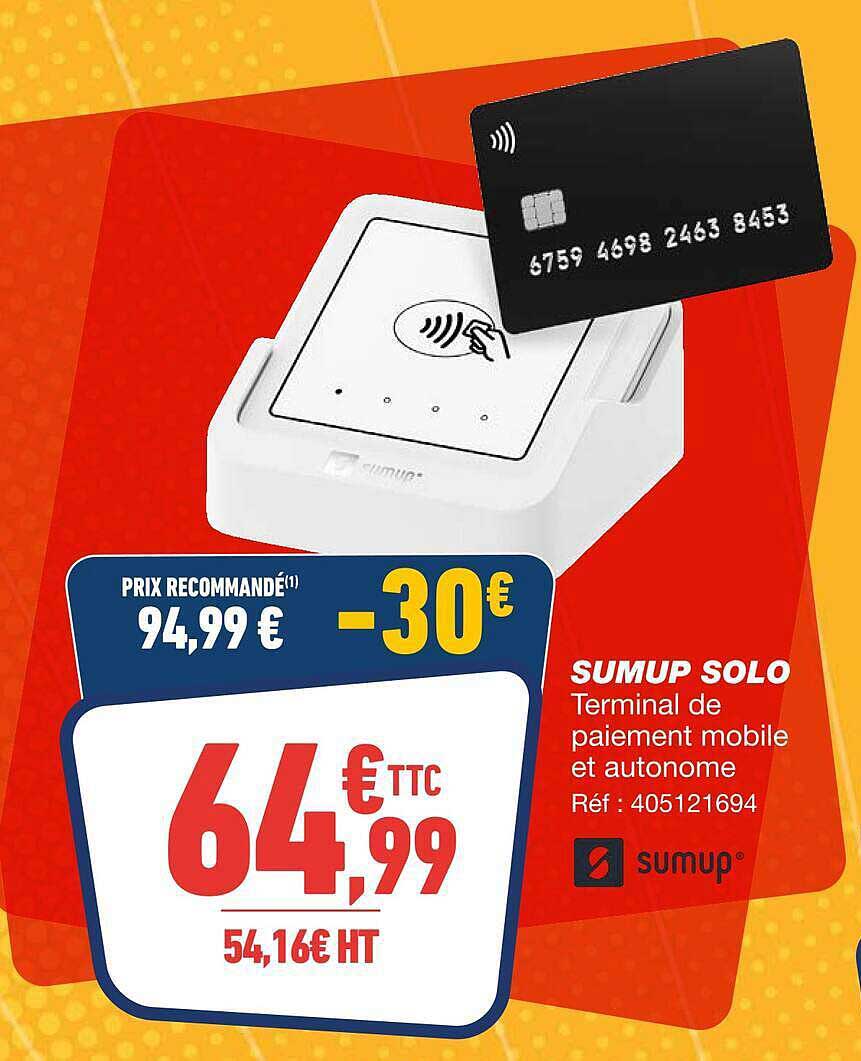 Promo Sumup Terminal Tout-En-Un chez Bureau Vallée - 123Catalogue.fr