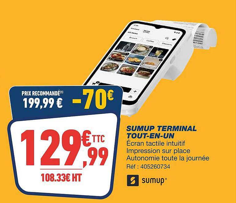Promo Sumup Terminal Tout-En-Un chez Bureau Vallée - 123Catalogue.fr